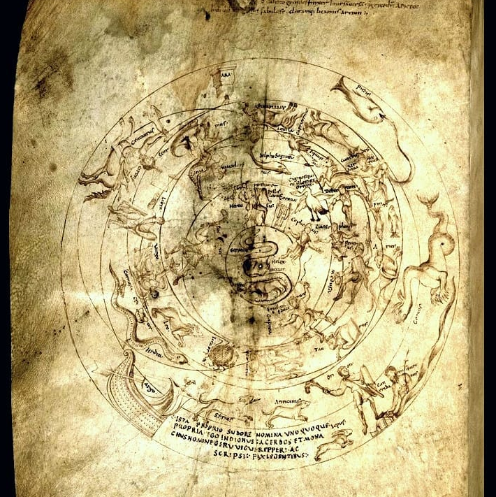 Medieval Map of the Hemispheres - Weird History Stories